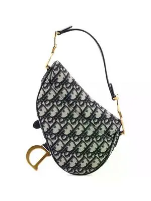 Dior Saddle Oblique Canvas Mini Shoulder Bag - Blue