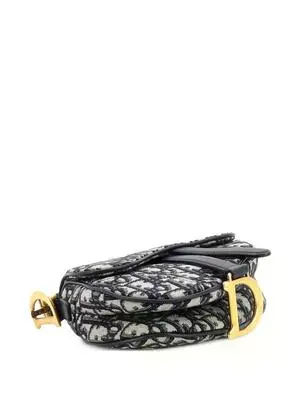 Dior Saddle Oblique Canvas Mini Shoulder Bag - Blue