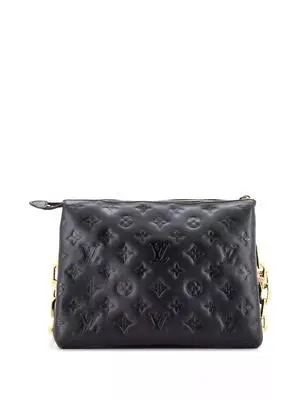 LOUIS VUITTON Coussin Pm Crossbody Bag Monogram Embossed Lambskin - Black