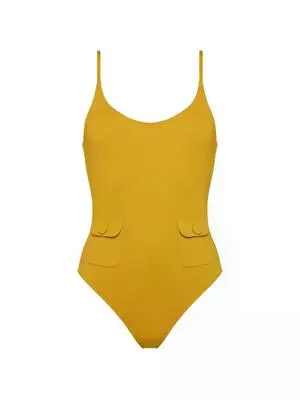 ERES Round-Neck One-Piece Swimsuit Yellow