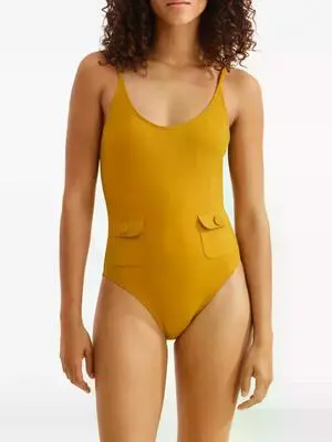 ERES Round-neck One-piece Swimsuit - Yellow