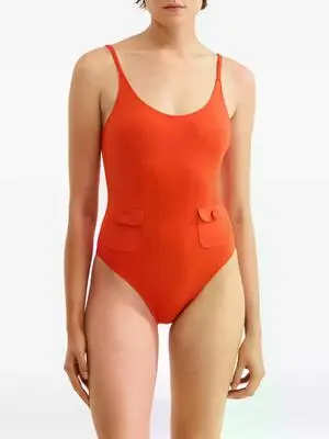 ERES Button Detail Swimsuit - Orange