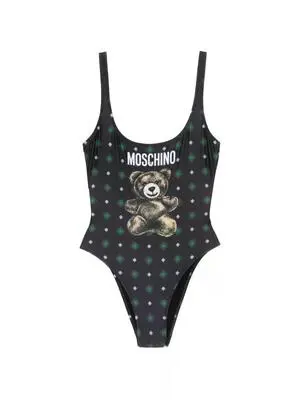 Moschino Teddy Bear Print Swimsuit - Black