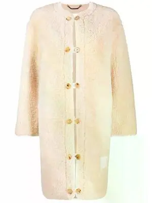 Chloé Single-breasted Shearling Coat
