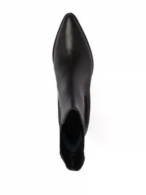 DEL CARLO Mid-heel Leather Boots