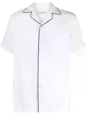 Orlebar Brown Hibbert Piped-trim Detail Shirt - White