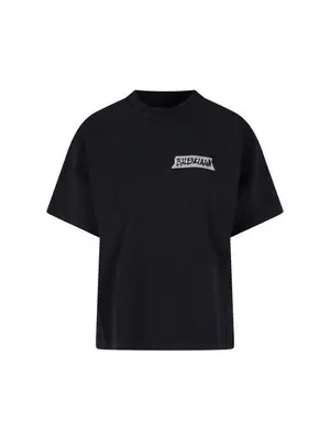 Balenciaga Masking Tape' T-shirt - Black