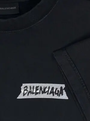 Balenciaga Masking Tape' T-shirt - Black