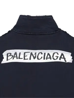 Balenciaga Masking Tape Zip Sweatshirt
