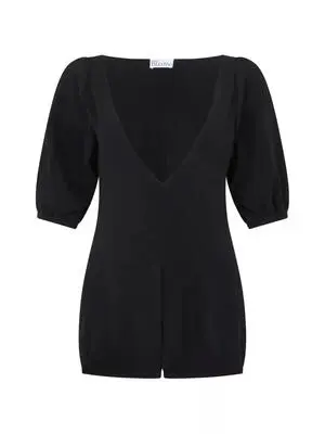 Red Valentino Puff Sleeve Jumpsuit - Black