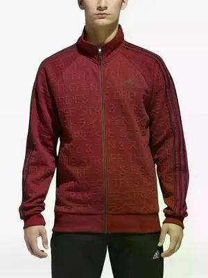 Adidas Badge Of Sport Stripe-detail Sweatshirt - Red