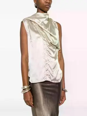 Rick Owens Draped Sleeveless Top - Neutrals