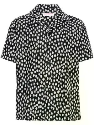 Orlebar Brown Howell Star Towelling-finish Shirt - Blue