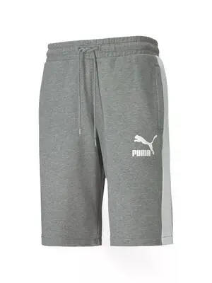 PUMA Striped Logo Shorts - Grey