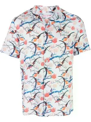 Orlebar Brown Hibbert Graphic-print Shirt - Blue