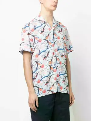 Orlebar Brown Hibbert Graphic-print Shirt - Blue
