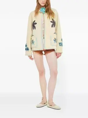 Alanui Embroidered Jacket - Neutrals