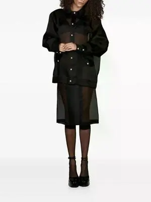 MIA PECULIAR Pearl-button Shirt - Black