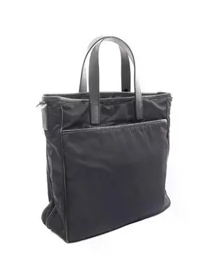 Prada 2000s Nylon Saffiano Leather Handbag