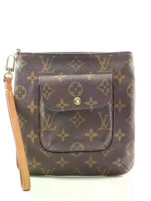 LOUIS VUITTON 2002 Partition Monogram Pouch - Brown
