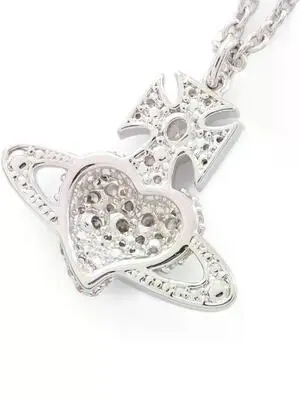 VIVIENNE WESTWOOD 2000s Agnatha Orb Rhinestone Necklace - Silver