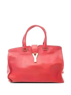 Saint Laurent 2000s Cabas Leather Handbag - Red
