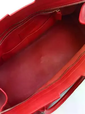 Saint Laurent 2000s Cabas Leather Handbag - Red