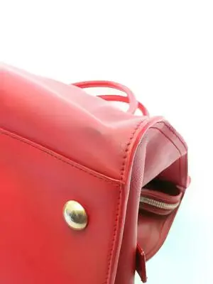 Saint Laurent 2000s Cabas Leather Handbag - Red