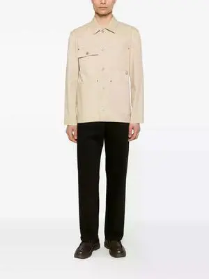 PAOLO PECORA Buttoned Pocket Overshirt - Neutrals
