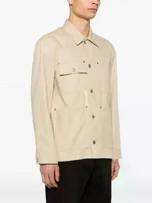 PAOLO PECORA Buttoned Pocket Overshirt - Neutrals