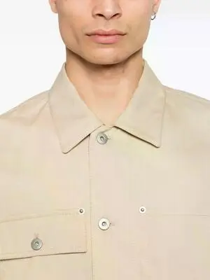 PAOLO PECORA Buttoned Pocket Overshirt - Neutrals