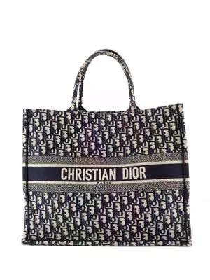 Dior Book Oblique Canvas Large Tote Bag