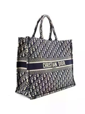 Dior Book Oblique Canvas Large Tote Bag