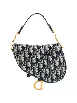 Dior Saddle Handbag Oblique Canvas Mini Shoulder Bag - Blue