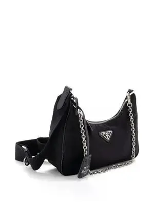 Prada Re-edition 2005 Shoulder Bag Tessuto Small - Black