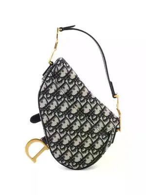 Dior Saddle Handbag Oblique Canvas Mini - Blue