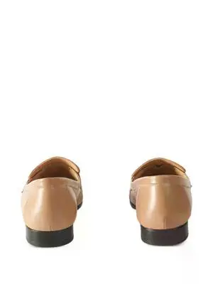 REJINA PYO Ruched Leather Loafers