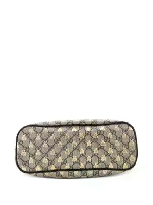 Gucci Convertible Soft Printed Gg Coated Canvas Small Tote Bag - Black