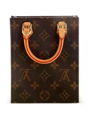 LOUIS VUITTON Petit Sac Plat Monogram Canvas Crossbody Bag