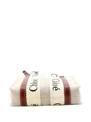 Chloé Woody Canvas Small Tote Bag - Brown