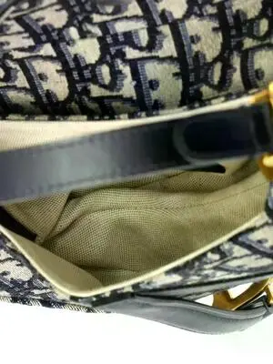 Dior Saddle Oblique Canvas Mini Shoulder Bag - Blue
