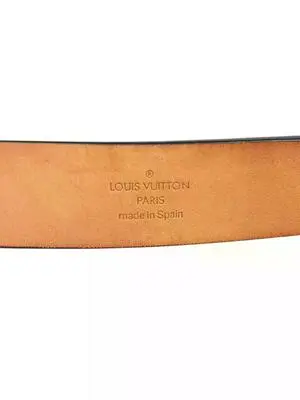 LOUIS VUITTON 2004 Leather Initiales Belt