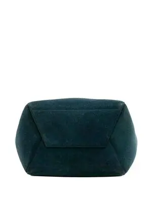 Celine 2016 Medium Suede Seau Sangle Bucket Bag - Blue