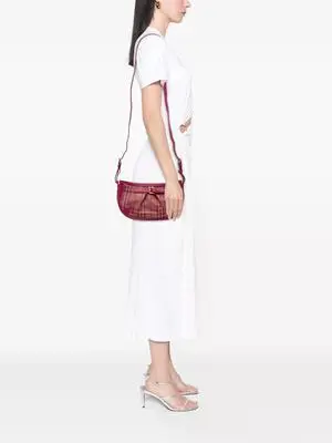 Burberry Haymarket Check Stripes Crossbody Bag