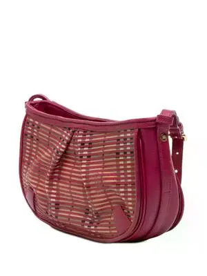 Burberry Haymarket Check Stripes Crossbody Bag