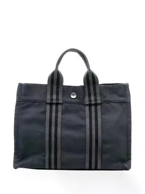 Hermès Canvas Fourre Tout Pm Tote Bag - Black