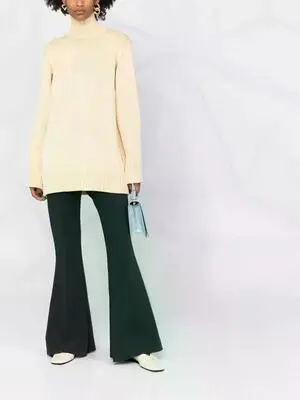 JIL SANDER High Neck Slit-sleeve Jumper - Neutrals