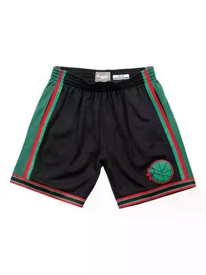 Mitchell & Ness 1993 Golden State Warriors Logo Patch Shorts - Black
