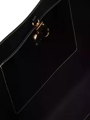 Moschino Logo Appliqué Tote - Black