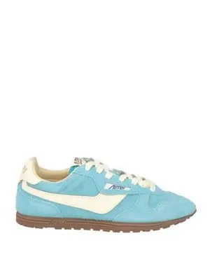 AUTRY AUTRY Low-Top Sneakers In Mauve Leather And Textile Fibers Blue
